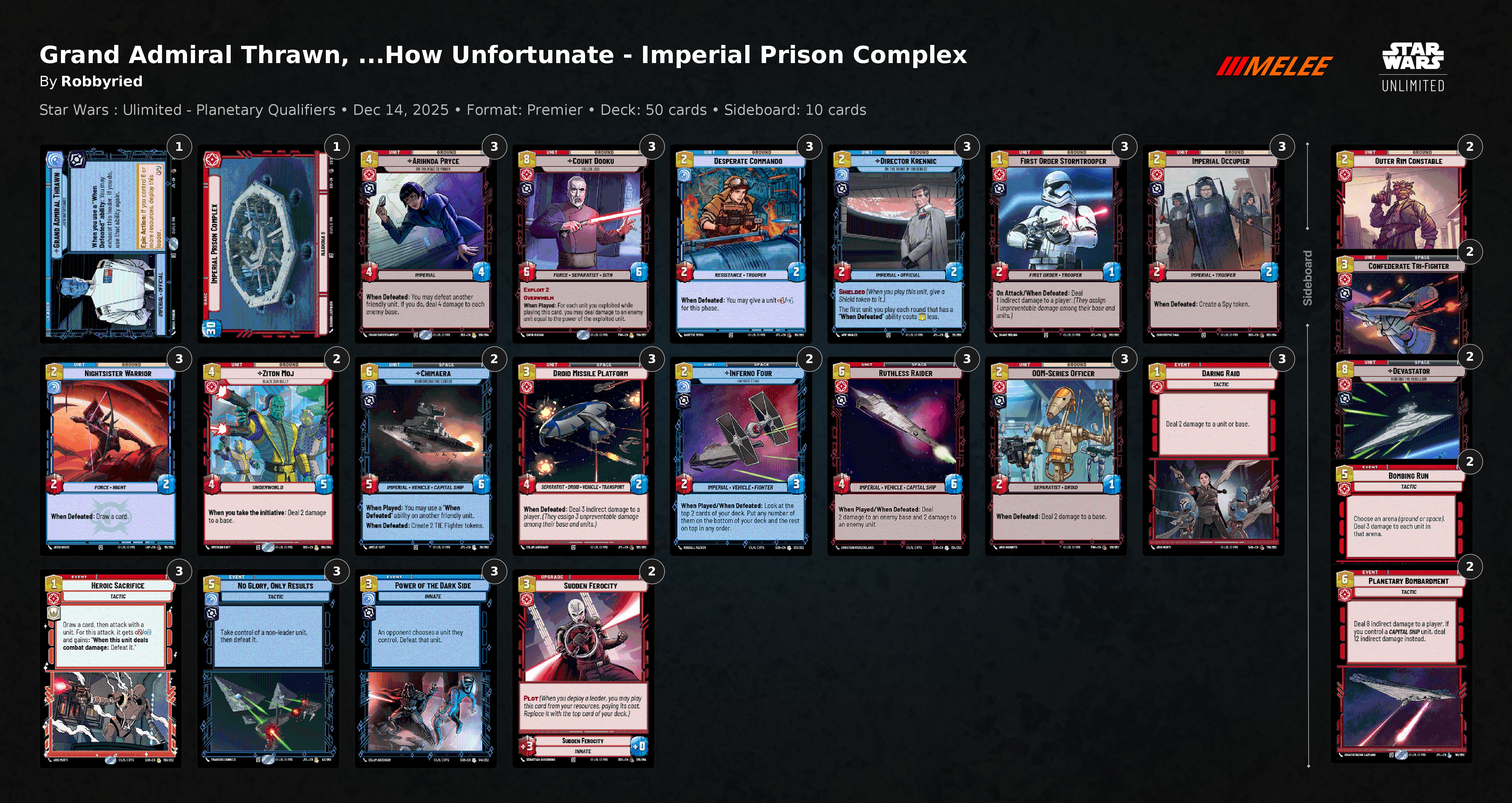 Grand Admiral Thrawn, ...How Unfortunate - Imperial Prison Complex | Melee