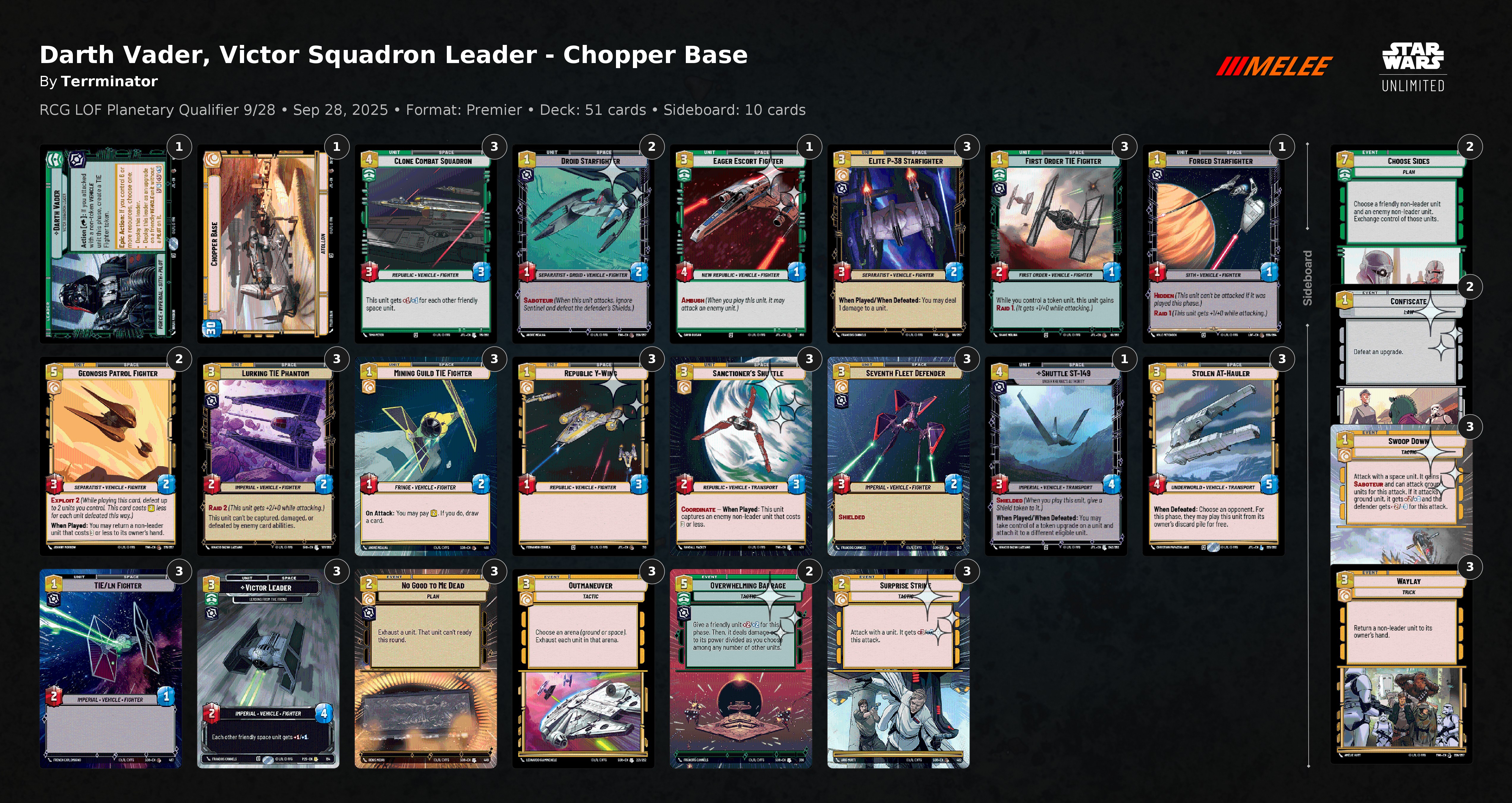 Darth Vader, Victor Squadron Leader - Chopper Base | Melee